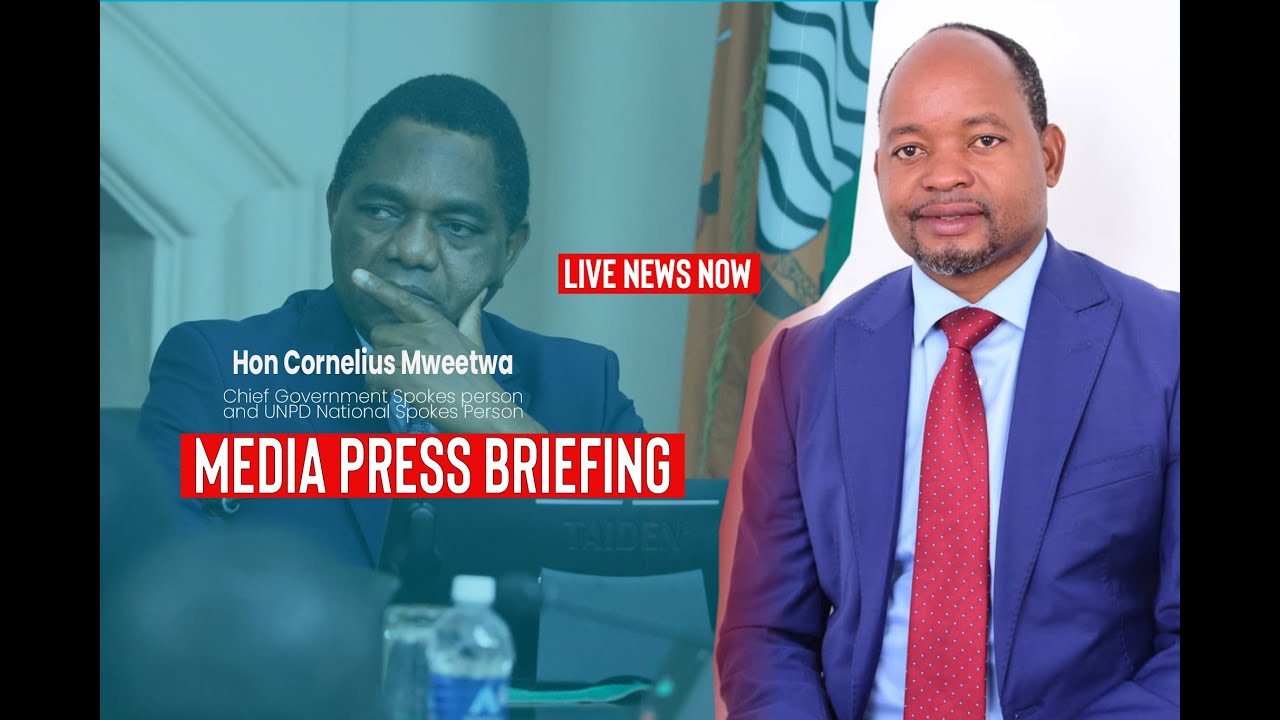 🔴 LIVE: Hon. Cornelius Mweetwa Addresses the Nation – Press Briefing by ...