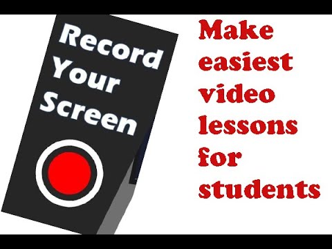 how to make video lessons for students || record laptop screen free ...