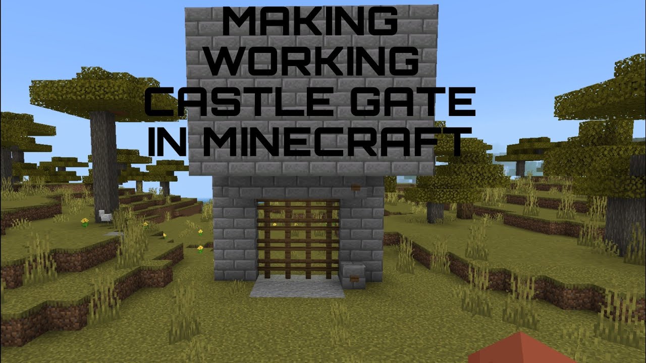 MAKING WORKING CASTLE GATE IN MINECRAFT - YouTube