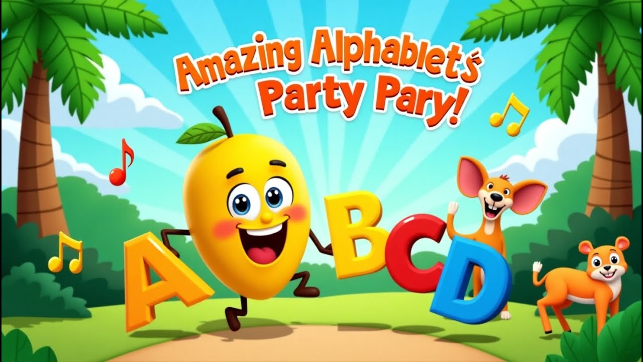 "Amazing Alphabet Party! | ABC Song for Kids | Learn Letters with Mango ...