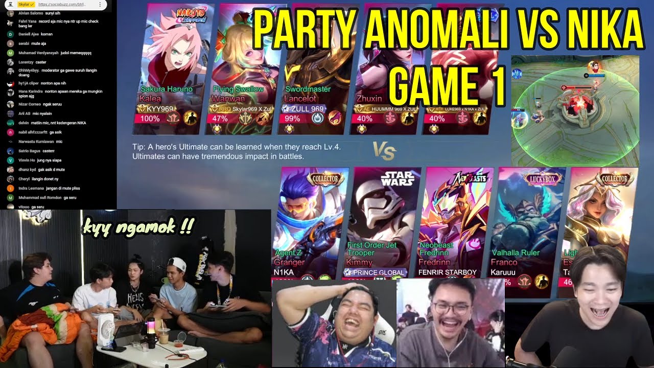 PARTY ANOMALI VS NIKA GAME 1 - YouTube