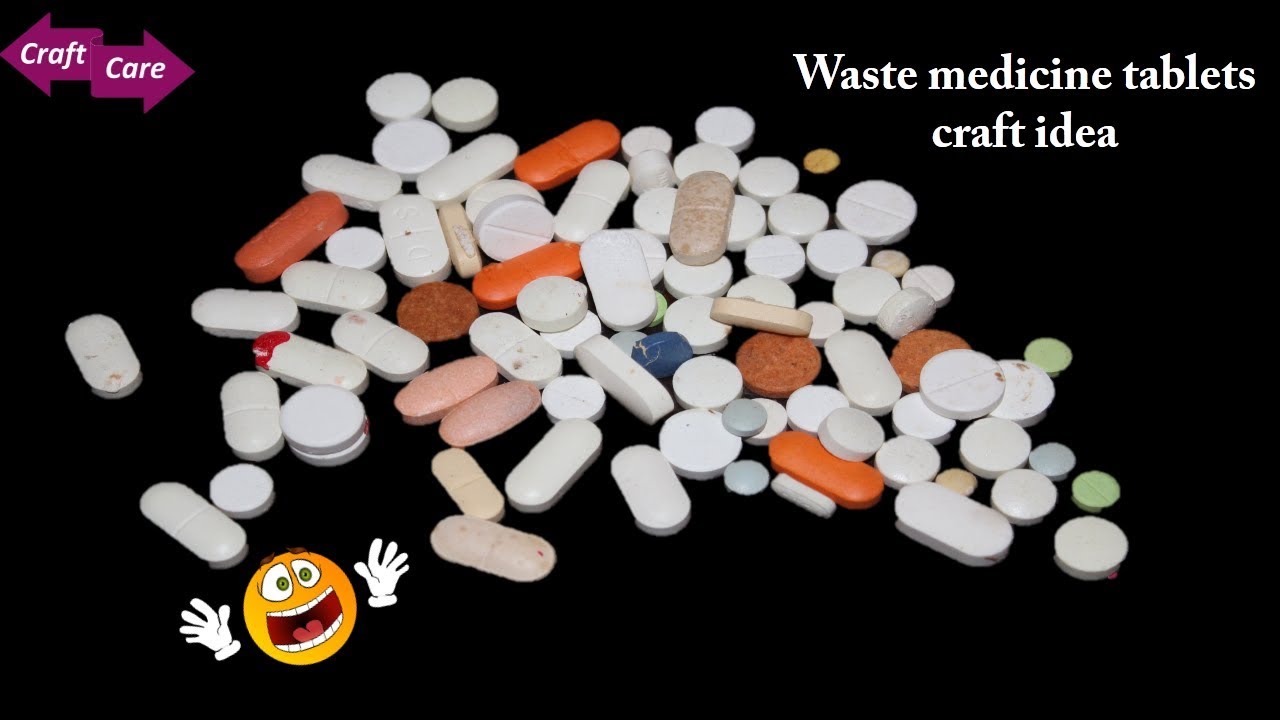 Craft Care waste medicine tablets craft idea * best out of waste* new ...