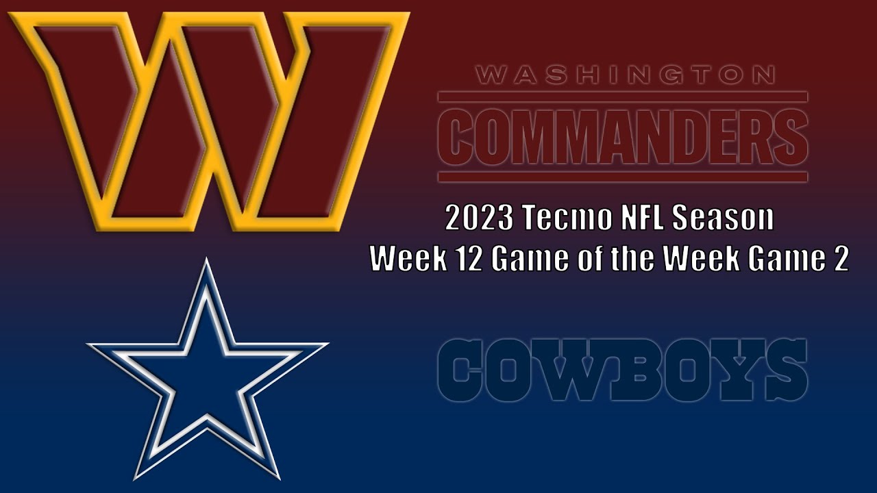 SVGN 2023 Tecmo NFL Season, Week 12 Game of the Week (Game 2 ...