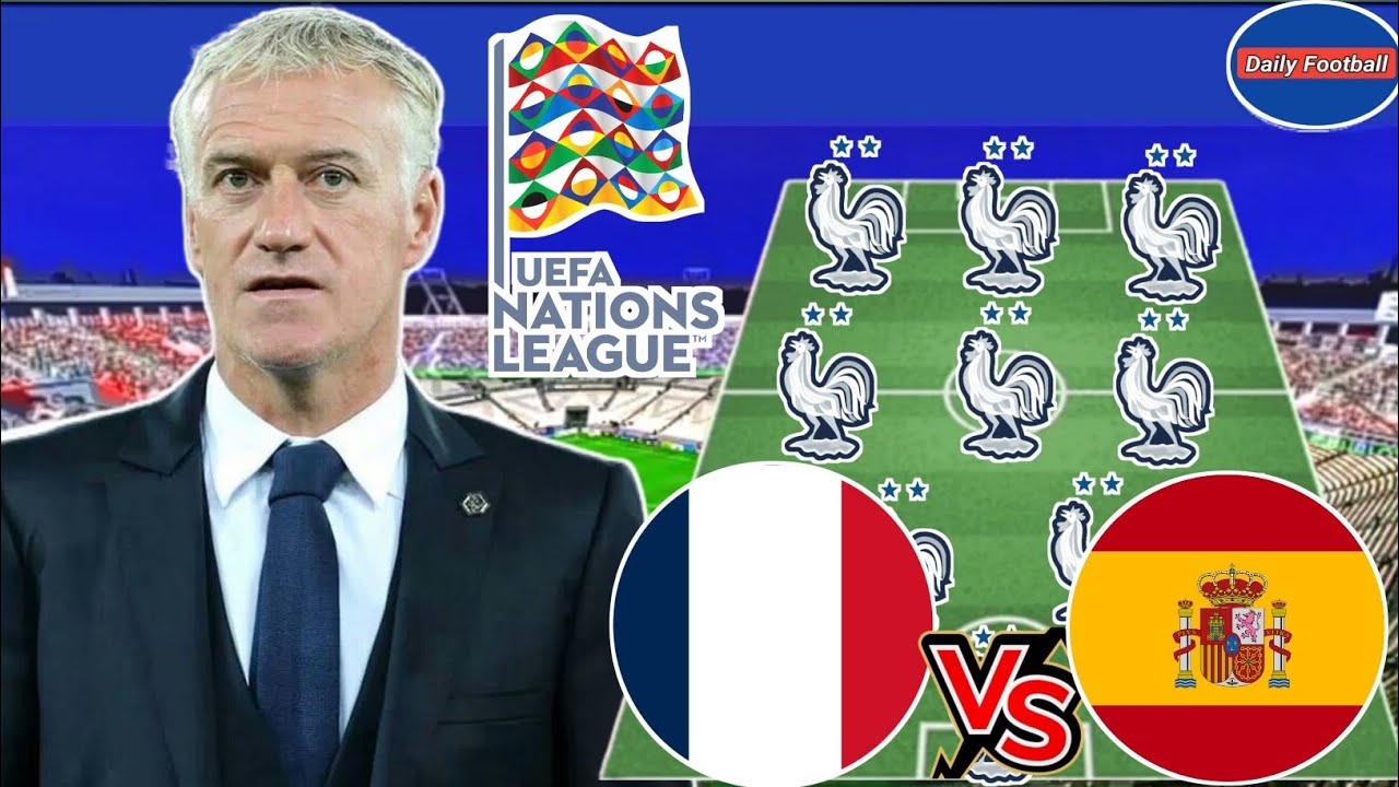 France Confirmed Starting Lineup Vs Spain 🇲🇫💪 France Vs Spain Uefa ...