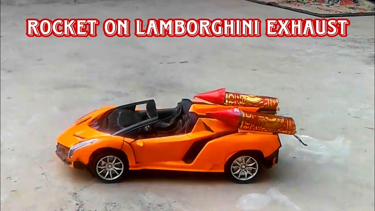 We set Diwali Rocket on RC Lamborghini car . - YouTube