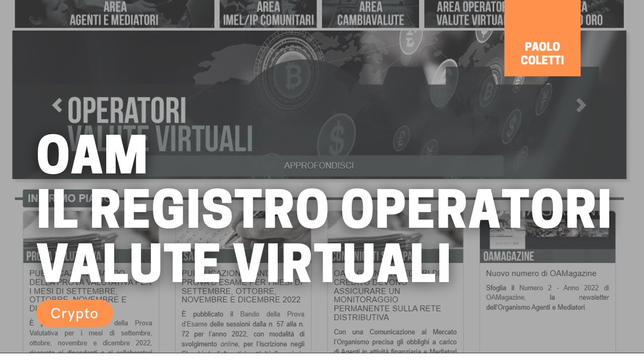 OAM il registro operatori valute virtuali - YouTube