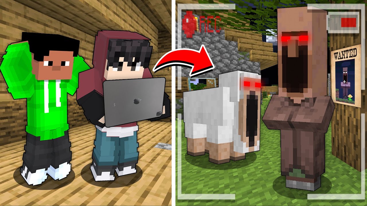 We CATCH The SCREAMING VILLAGER With A SECRET Camera In Minecraft ...