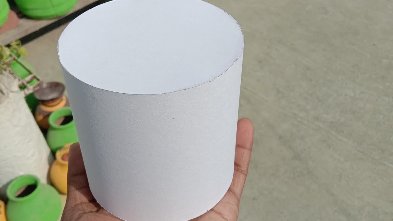 How to make a Cylinder out of paper / Paper Sculpture Geometrical ...