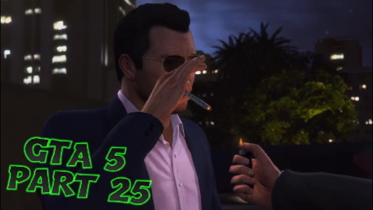 GTA 5 Story Part 25 Michael and Trevor smoke laced weed - YouTube