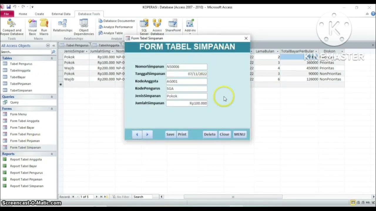 MEMBUAT DATABASE MENGGUNAKAN MICROSOFT ACCESS - YouTube