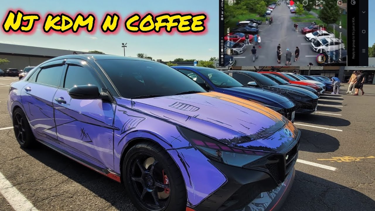We had over 60 hyundai N Kia 's in on spot kdm cars n coffee nj - YouTube