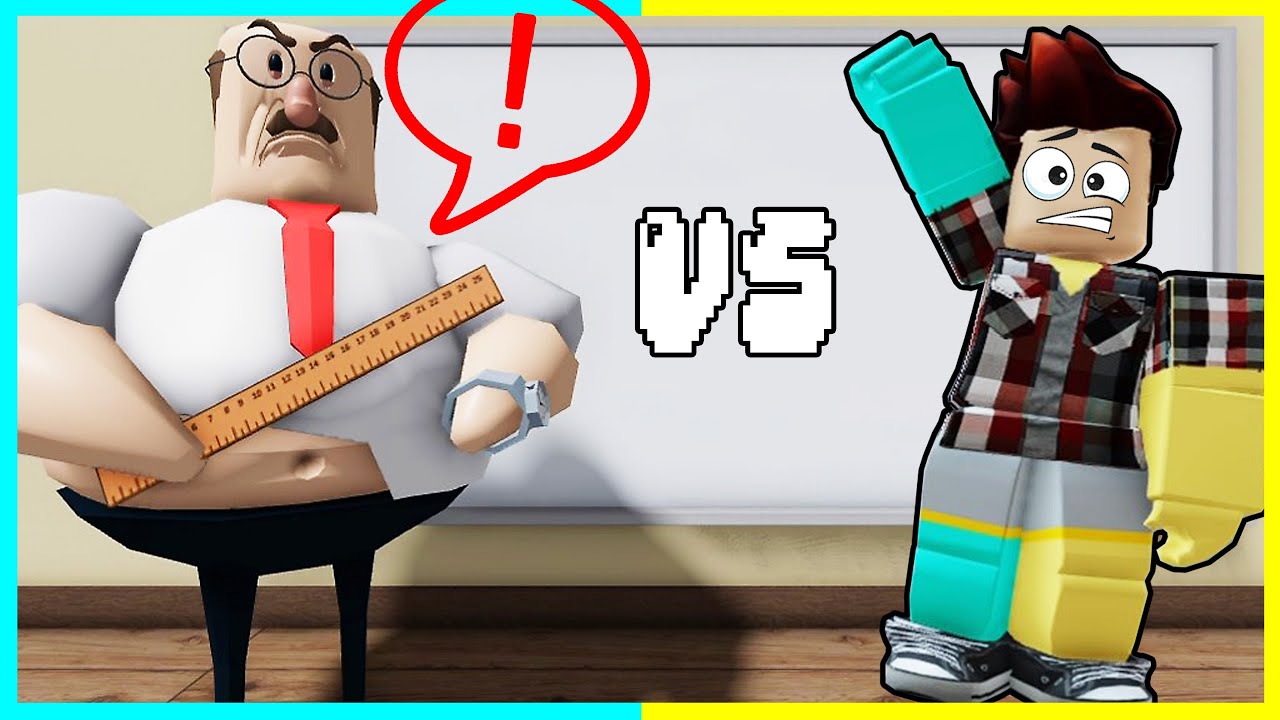 Melarikan diri dari Guru Gendut Jahat di Roblox - YouTube