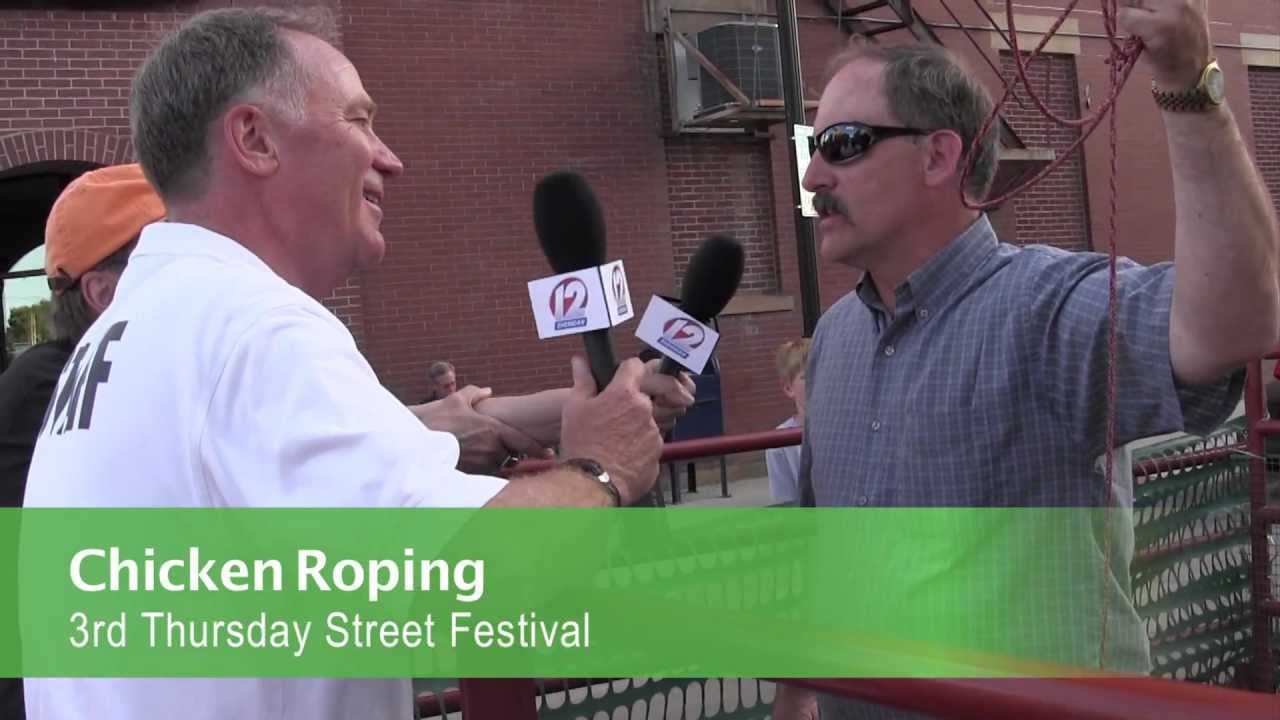 3rd Thursday Street Festival: Chicken Roping - YouTube