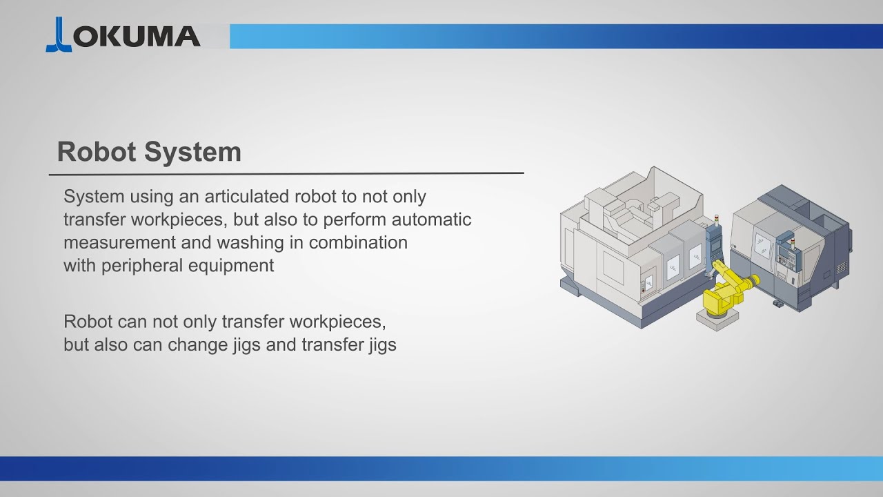 Robot/Automated system【OKUMA CORPORATION JAPAN】 - YouTube