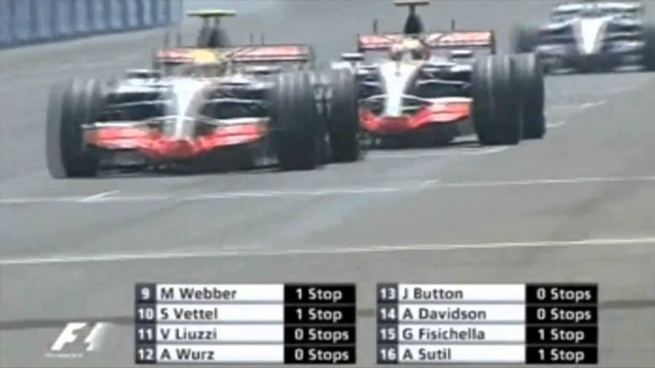 Hamilton vs Alonso - Indianapolis 2007 - YouTube