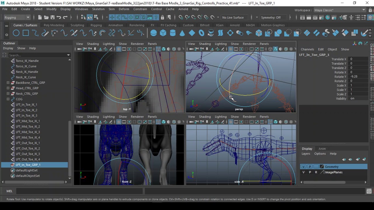 Rigging Toes Part 1 - YouTube