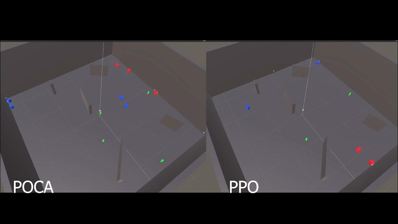 POCA vs PPO algorithms comparision in Unity ML-Agents - YouTube