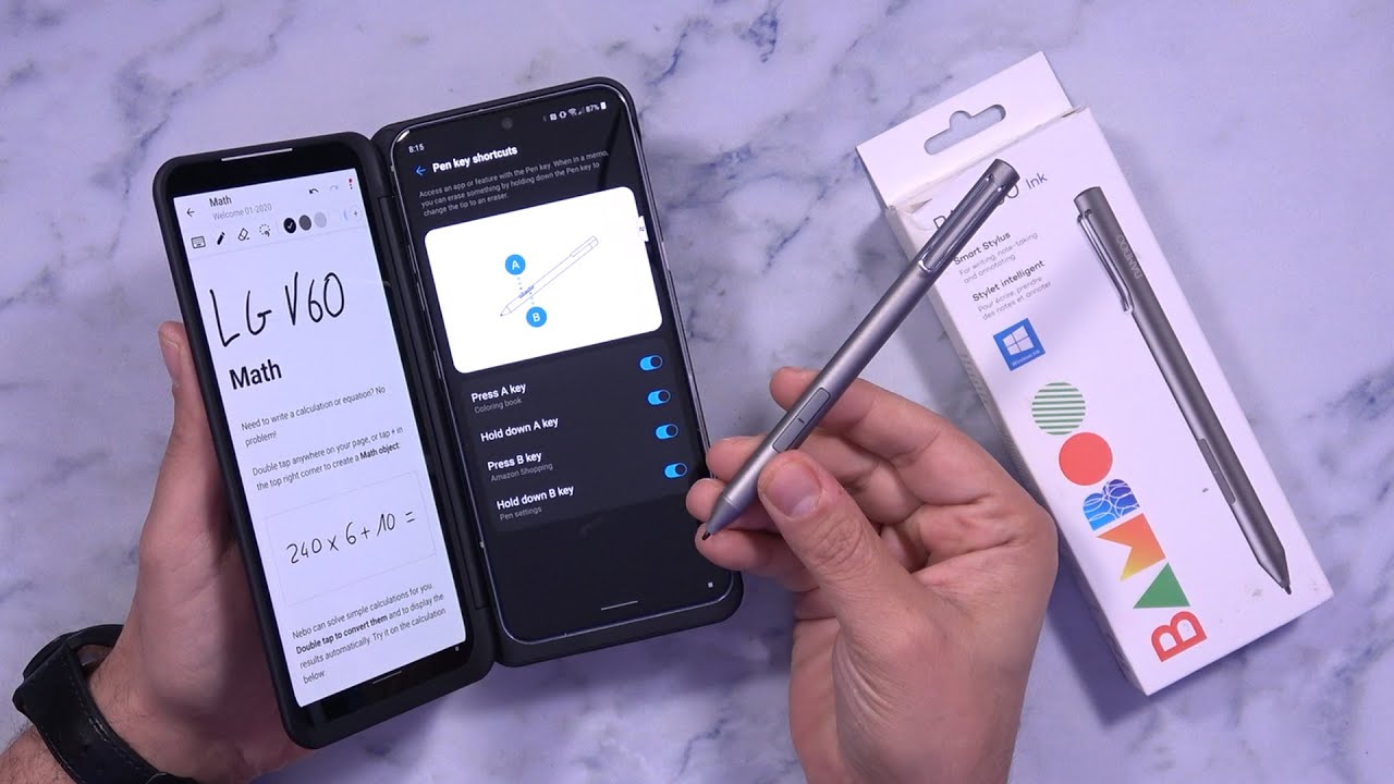 LG V60 ThinQ 5G Working With A Wacom Stylus Pen For Writing Drawing lg-v60-thinq-5g-working-with-a-wacom-stylus-pen-for-writing-drawing