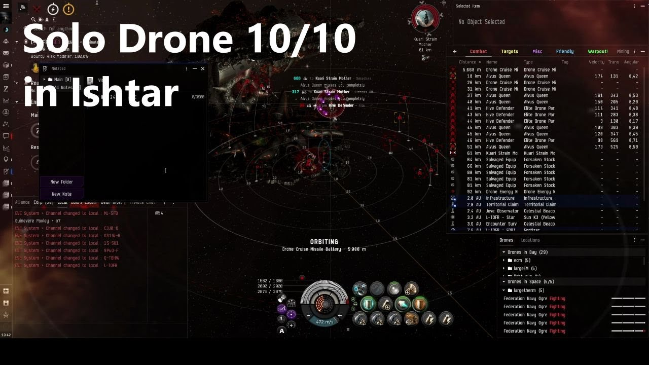 Eve Online | Solo Ishtar Drone 10/10 - YouTube