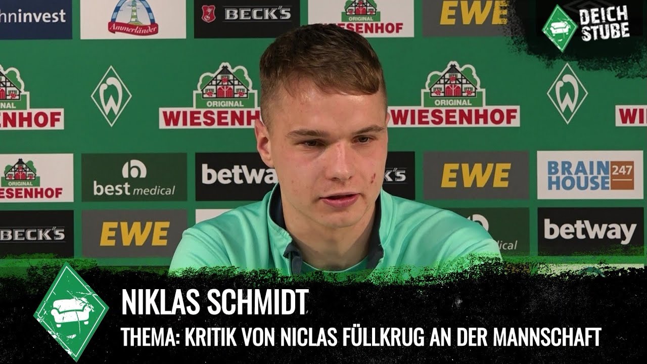 „Wir müssen kreativ im Kopf sein“: Niklas Schmidt teilt Kritik von Niclas Füllkrug an Werder ...