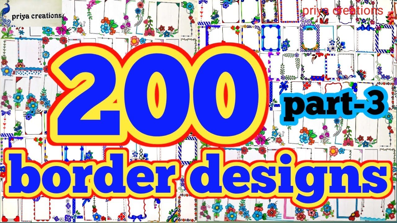 200 Border Designs|100 Border Designs Compilation|50 Border Designs for ...