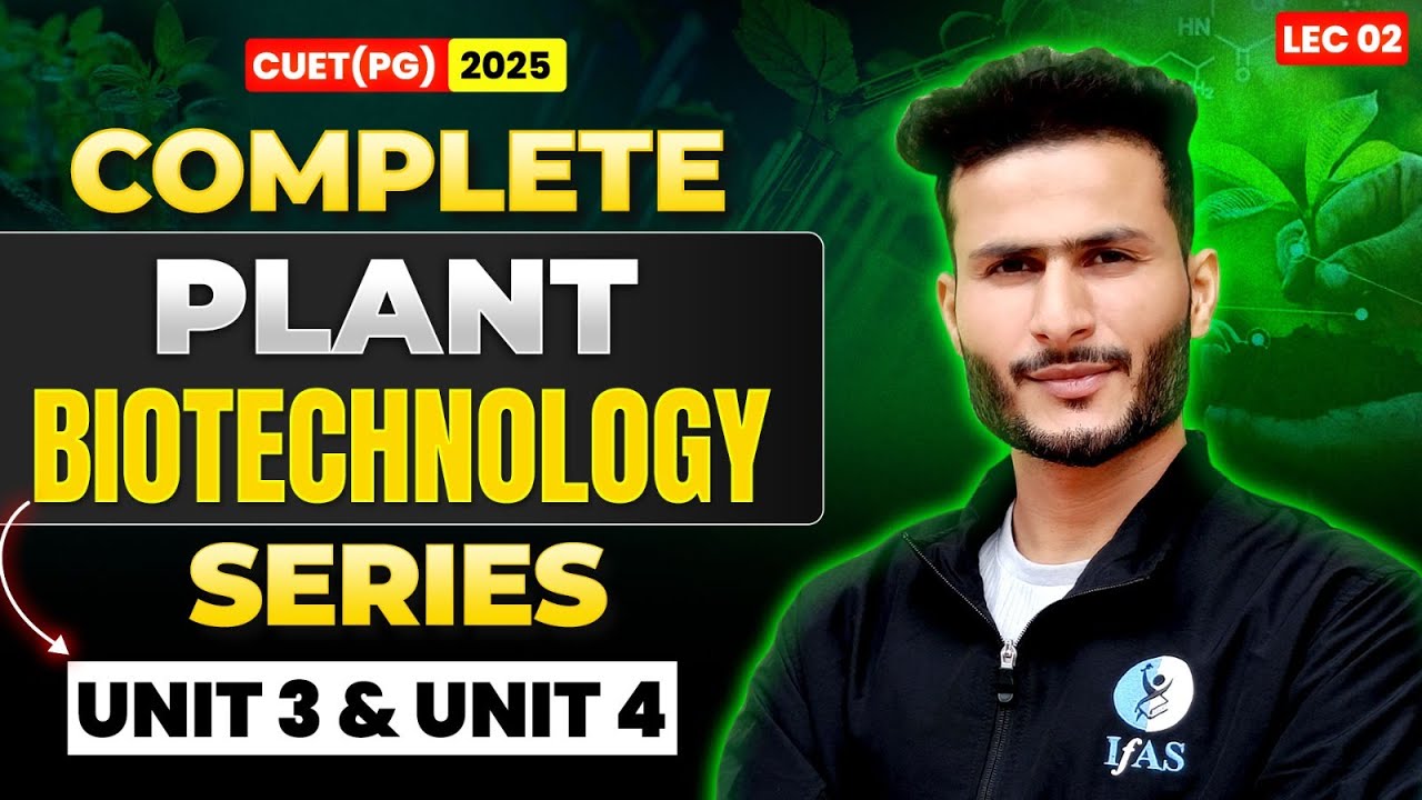 Complete Plant Biotechnology Series Unit 3 & Unit 4 | CUET PG 2025 ...