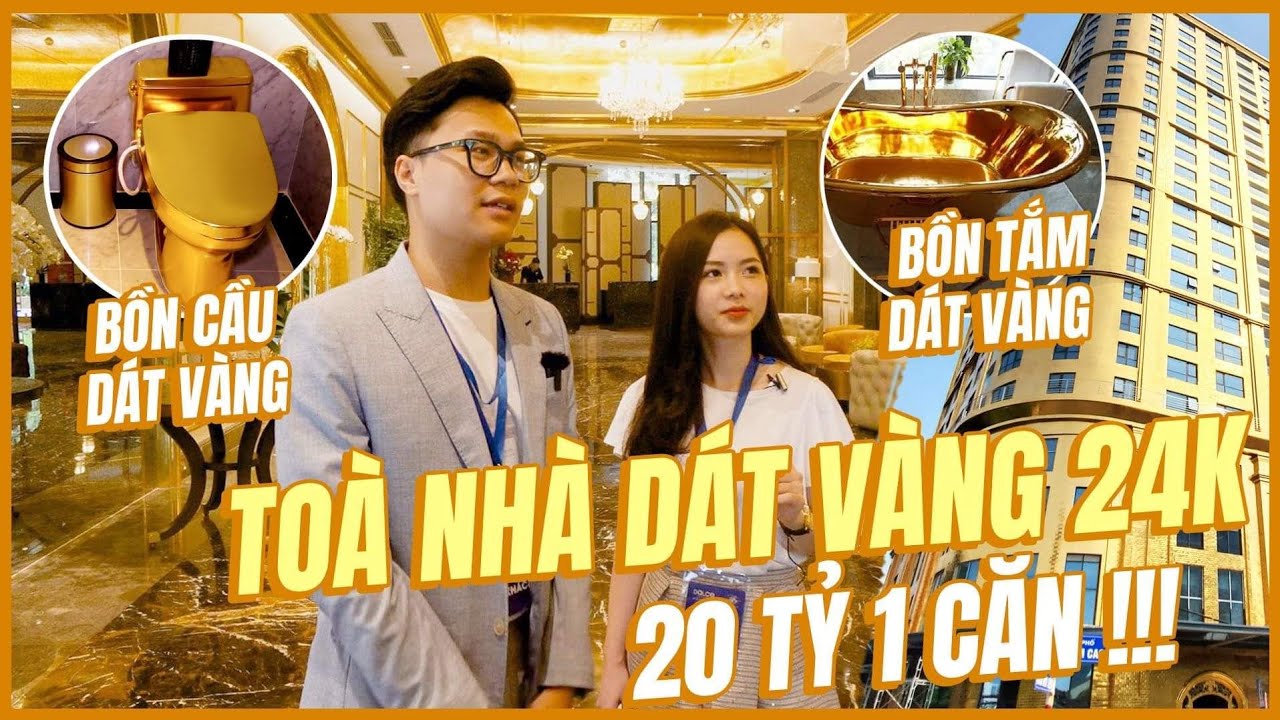 Nhà Vlog: Khám Phá Toà Nhà Dát Vàng 24k đầu tiên ở Hà Nội - 20 tỷ 1 căn !!! - YouTube