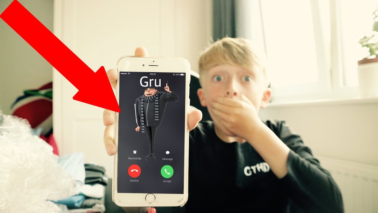 CALLING GRU FROM DESPICABLE ME!! OMG HE ANSWERED!! - YouTube