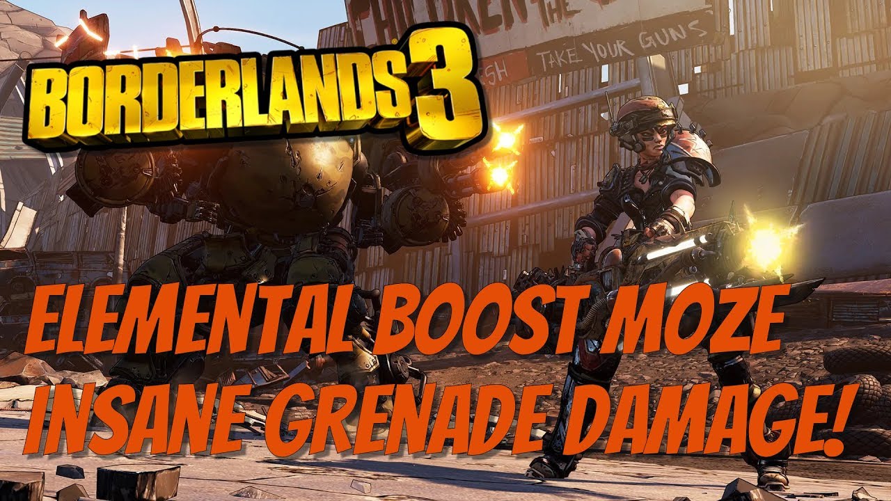 Borderlands 3 Elemental Boost Moze - Insane Grenade Build! - YouTube