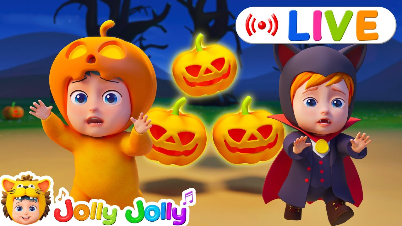 LIVE🔴Happy Halloween Night🎃Boo Boo Halloween, Three Little Kittens ...