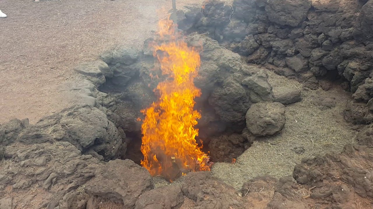 volcanic cooking - LanZarote Spain - YouTube