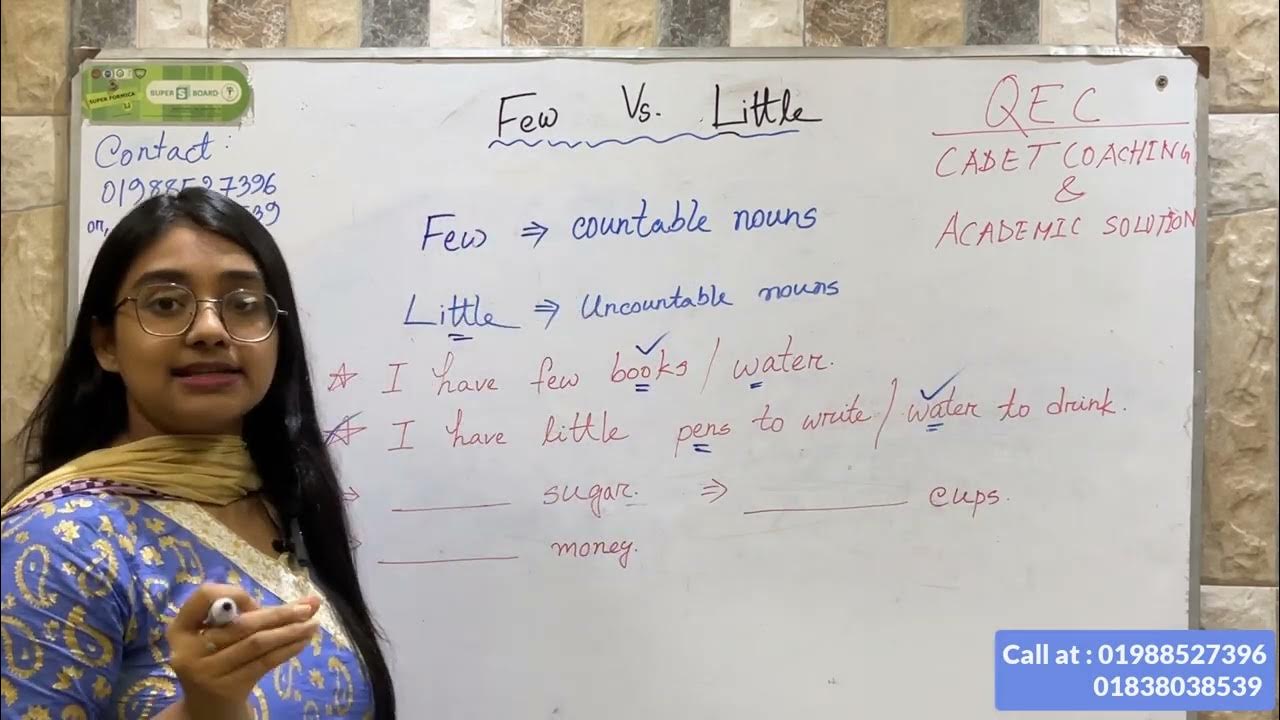 Few vs little । English Grammar । Rownak Jahan Noor - YouTube