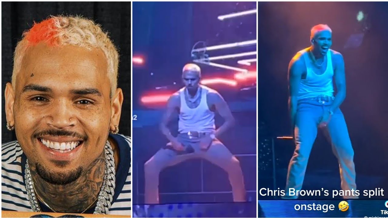 Chris Brown's Pants Split Onstage 😱 - YouTube