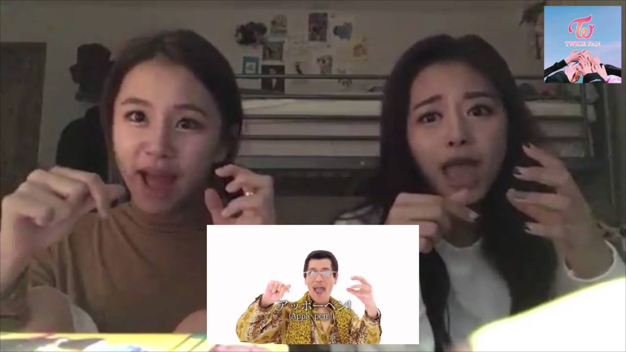 (TWICE) PPAP Pen Pineapple Apple Pen | Chaeyoung & Tzuyu - YouTube