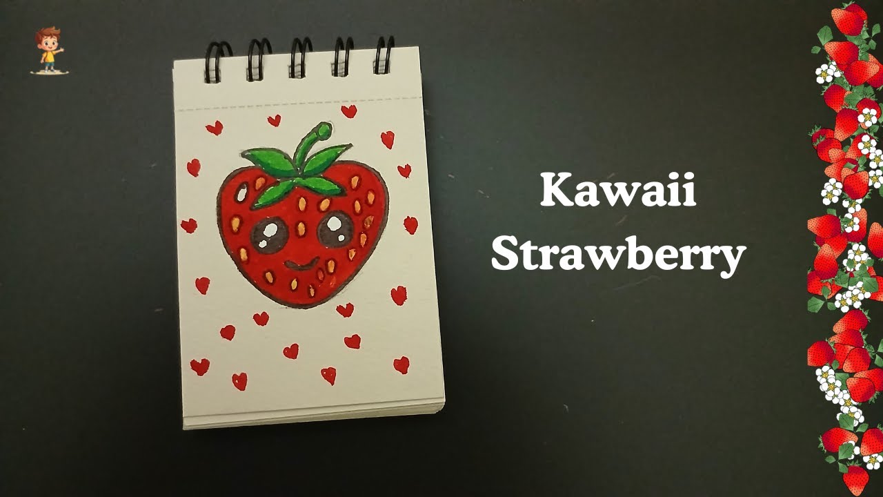 Easy Kawaii Strawberry Drawing Tutorial for Beginners | Cute and Simple ...