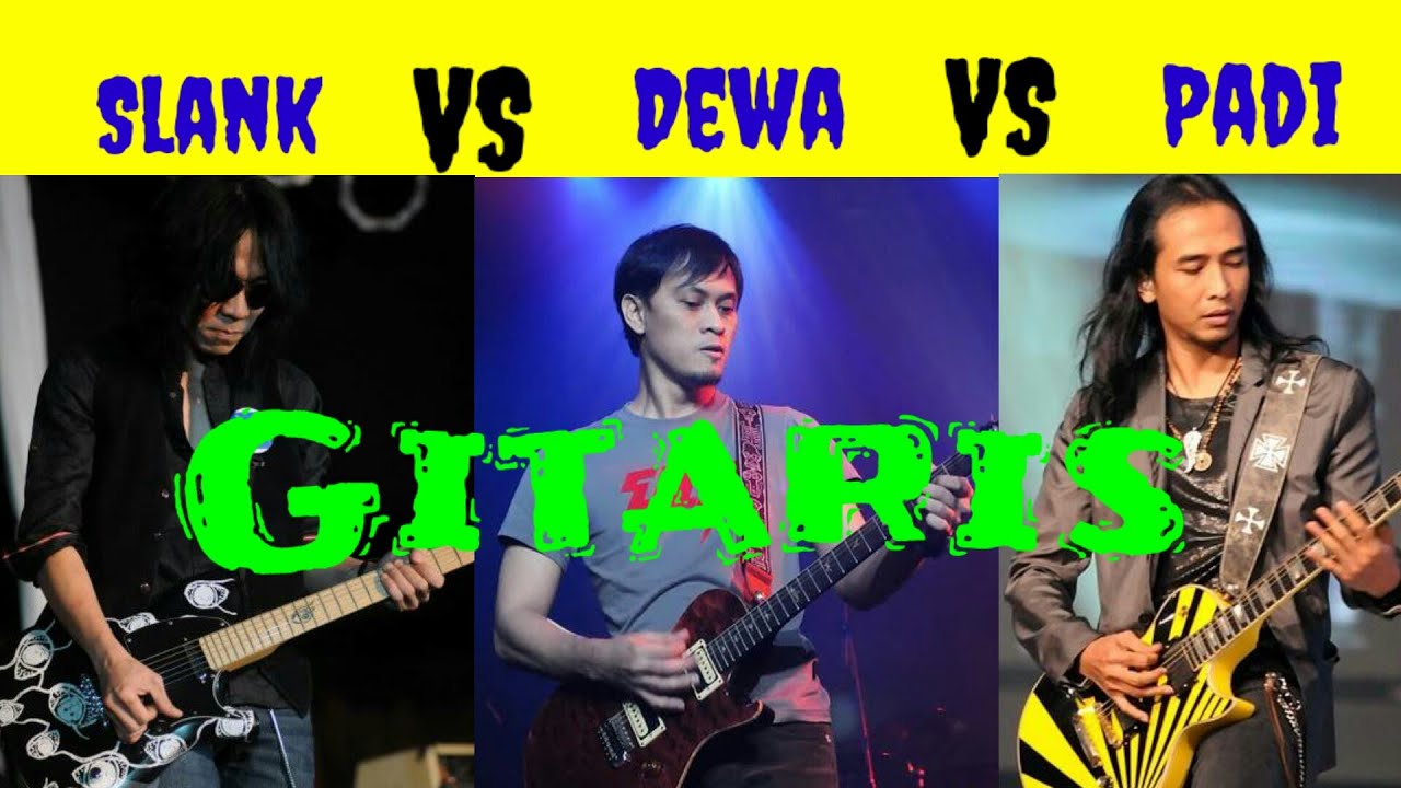 Aksi para gitaris Slank, Dewa, dan Padi l Abdee, Andra, Piyu - YouTube