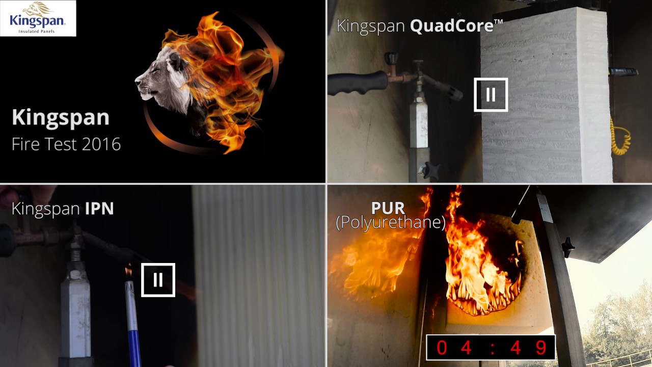 Kingspan FIRE test 2016 - YouTube