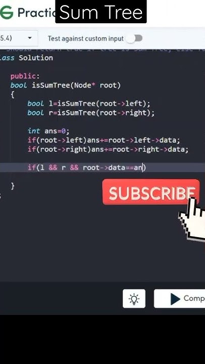 Sum Tree Dsa Binary Tree Gfg Practice Problem Solving Shorts Gfg Coding Programming 
