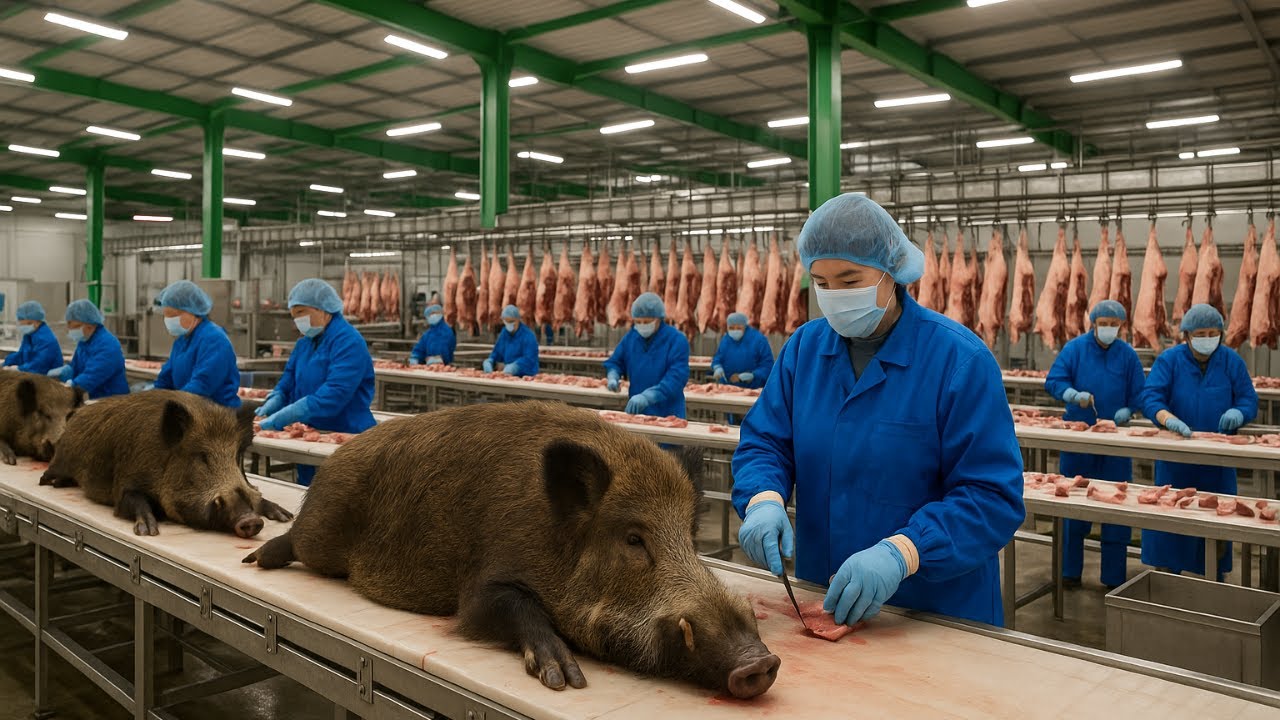 Inside the Wild Boar Meat Factory: From Farm to Sausages (Full Process ...