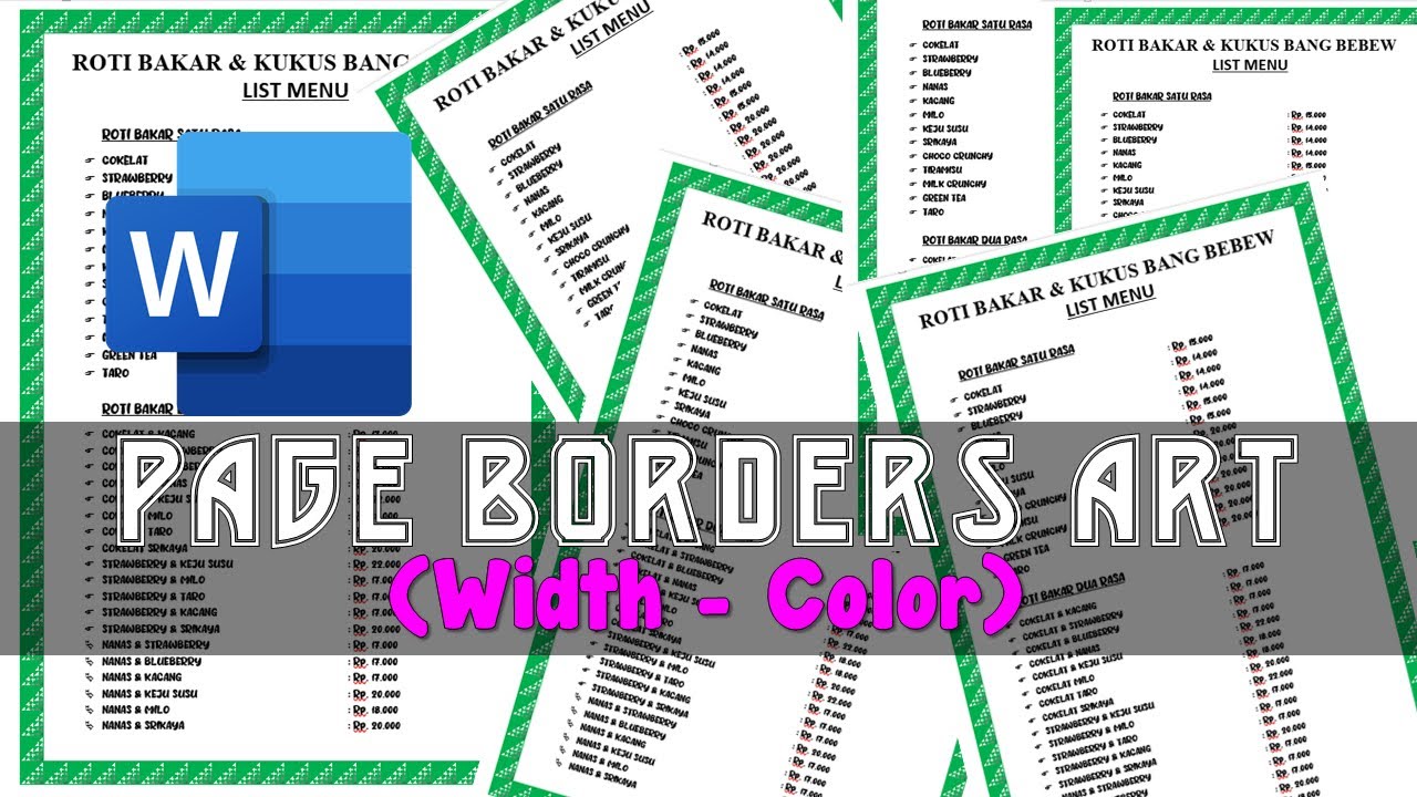 PAGE BORDERS ART in MICROSOFT WORD - YouTube