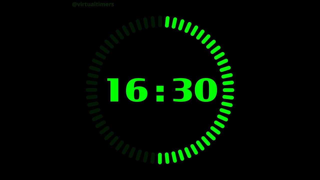16 Minutes and 30 Seconds Countdown Timer with Alarm and Progress ...