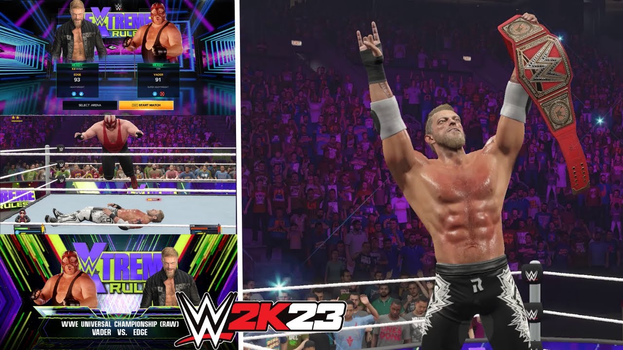 WWE2K23 Edge Spears The Vader For The WWE Championship Match Find Out ...