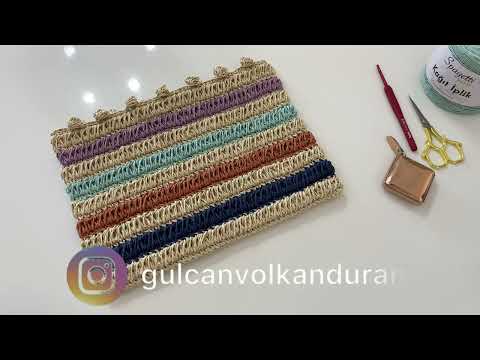 ÜNLÜ MARKANIN HASIR CLUTCH ÖRGÜ ÇANTA YAPIMI