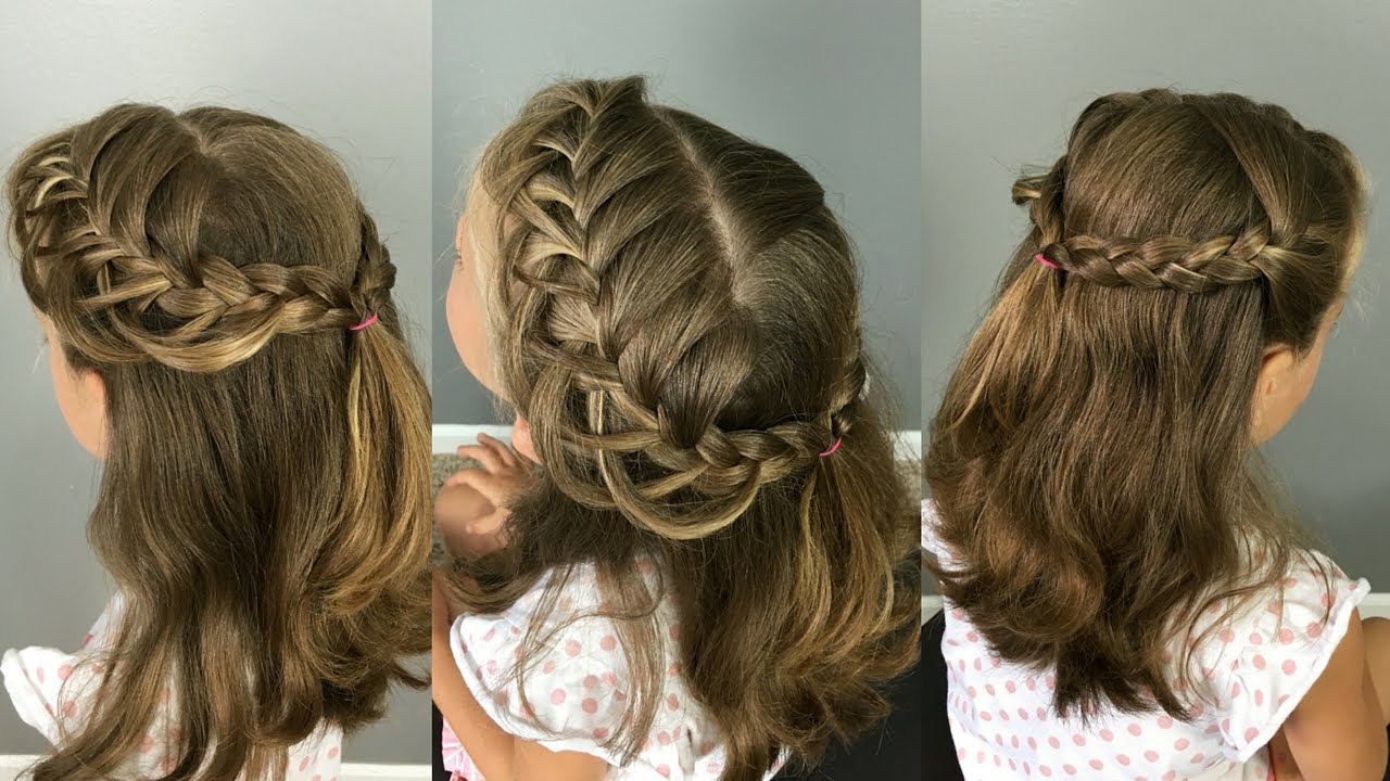 Criss Crossed Loop Braid Tieback - YouTube