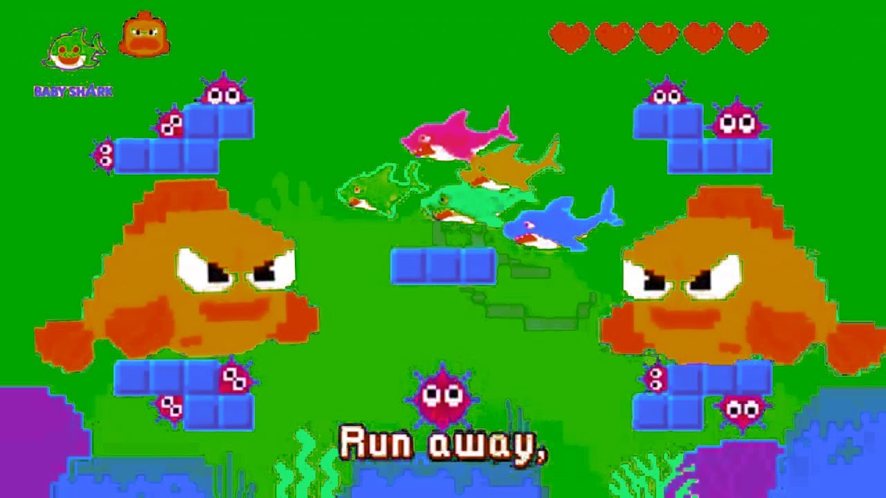 Run Away 8 bit Shark Finny The Shark Super Simple Song Super Effect ...