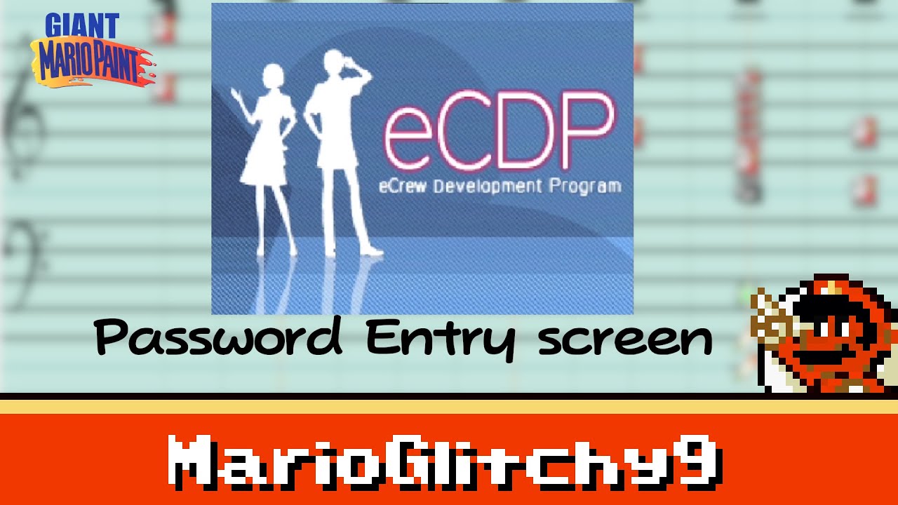McDonald's eCDP Password Entry screen on Giant Mario Paint - YouTube