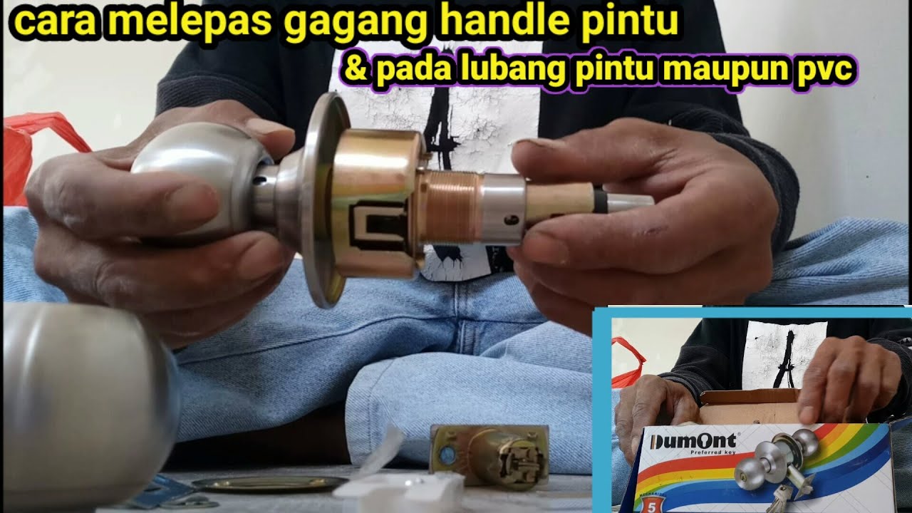Cara membuka gagang pintu bulat - YouTube