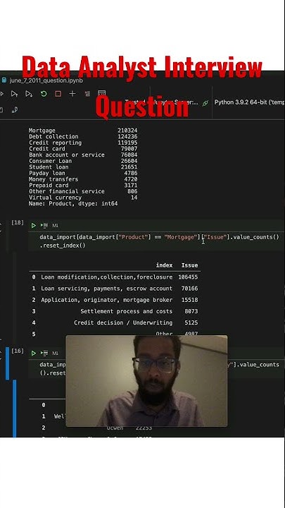 Data Analyst Interview Question 7 - Python #shorts - YouTube