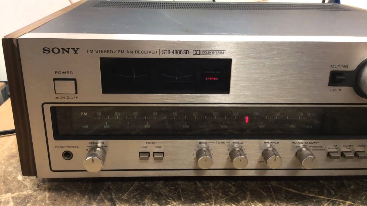 Sony STR-4800 SD Stereo Receiver - YouTube