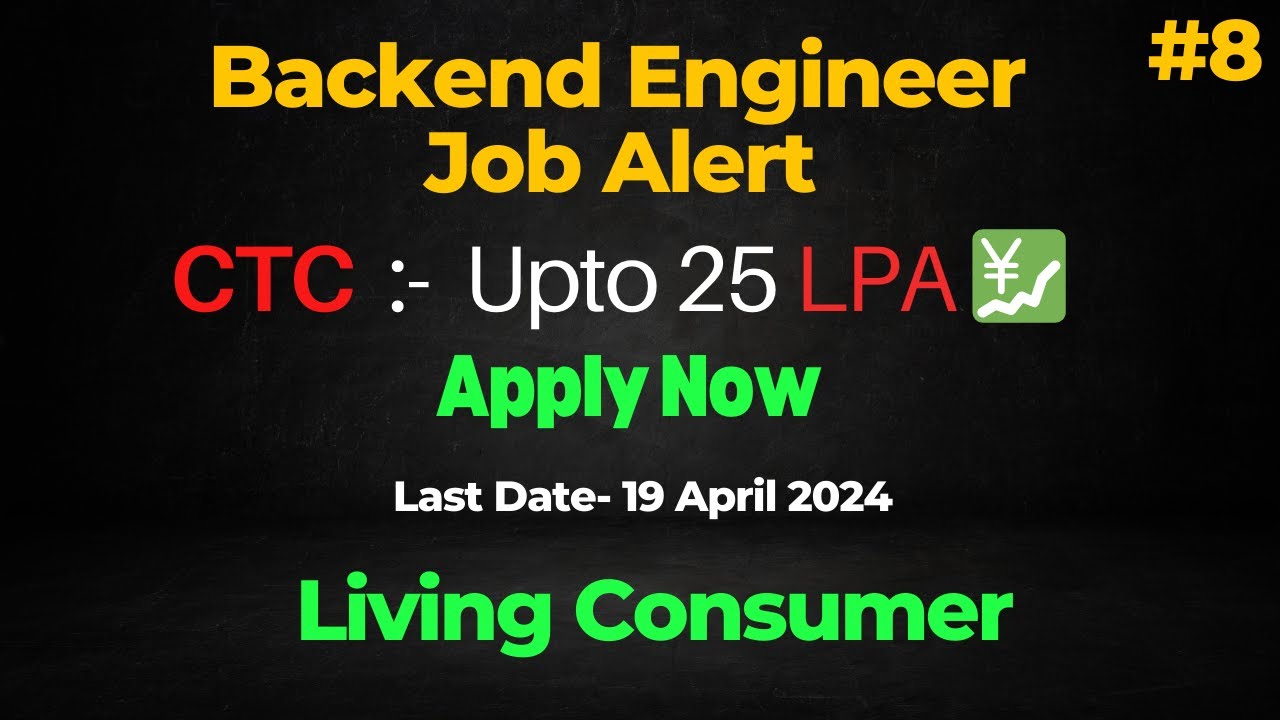 Backend Engineer Living Consumer Upto 25lpa Jobs Job Codeserver Pappu Pappukumar Sde
